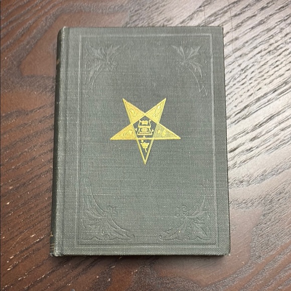 Other | Antique Standard Ritual Oes Book With Gold Star Emblem | Poshmark